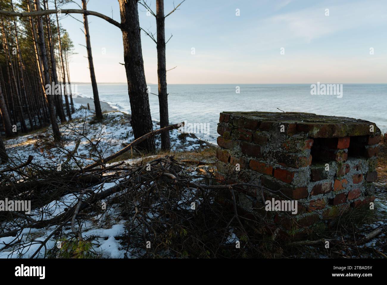brick chimney against the background of the sea Stock Photo - Alamy