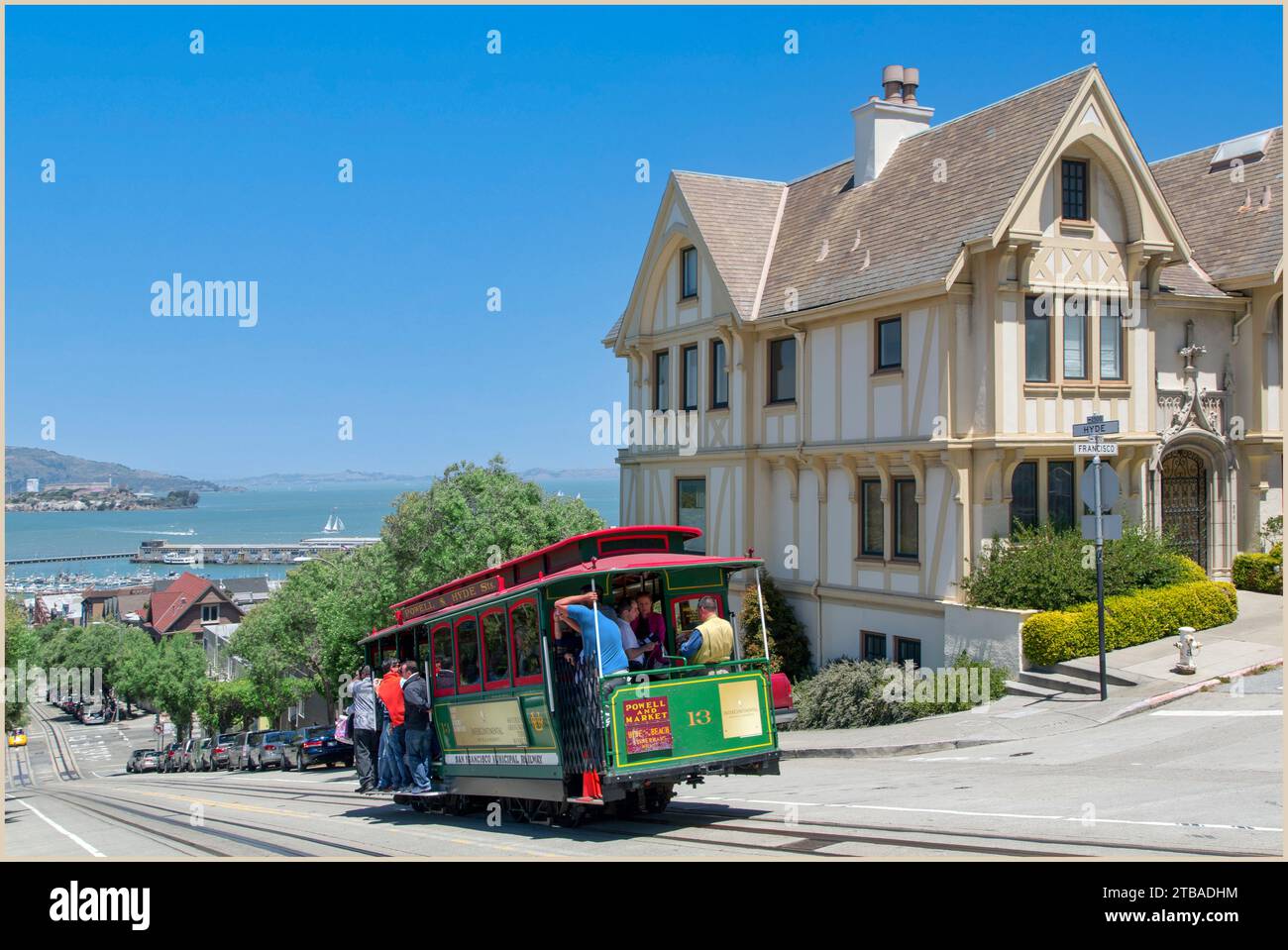 Tram climbing up hill hi-res stock photography and images - Alamy
