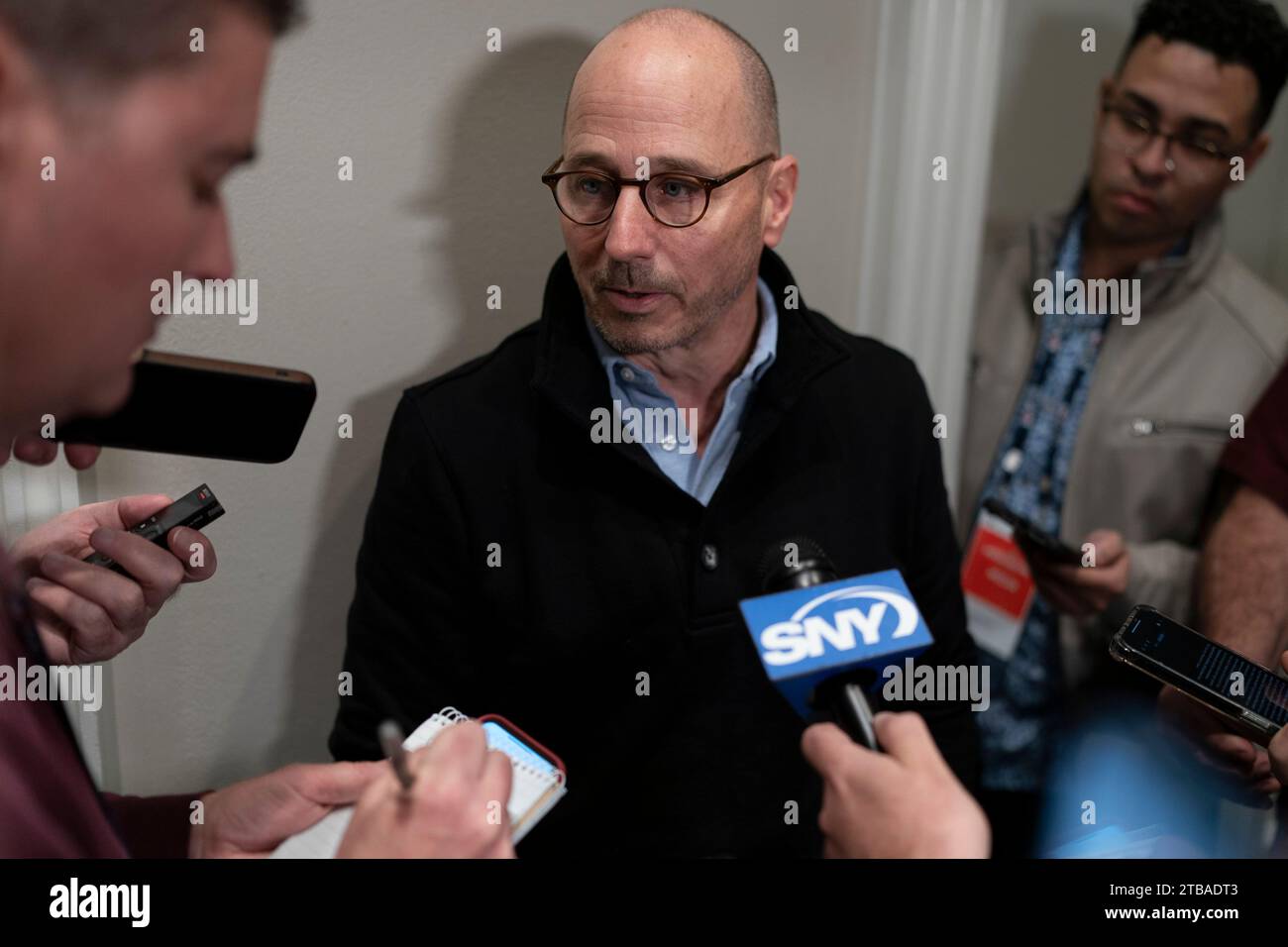 New York Yankees general manager Brian Cashman responds to questions ...