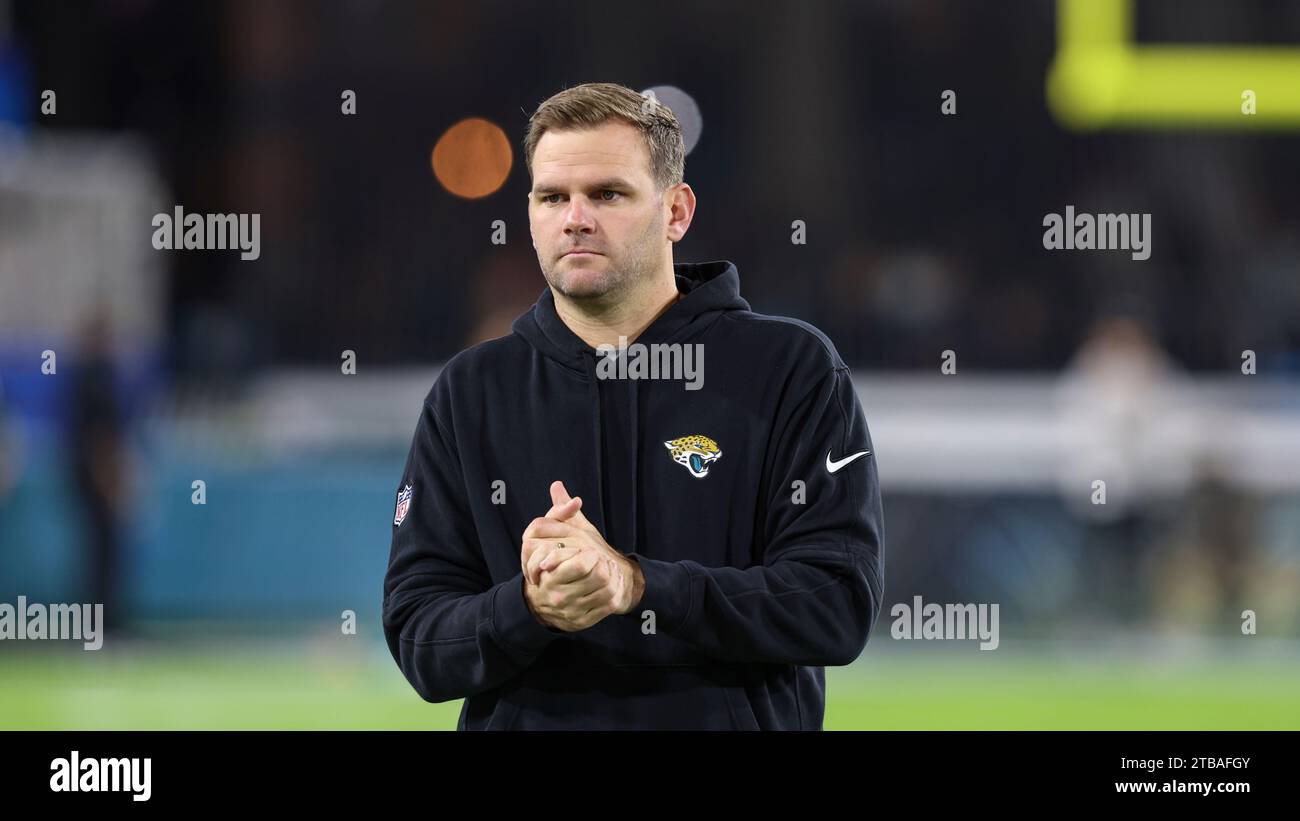 Jacksonville Jaguars offensive coordinator Press Taylor walks the field ...