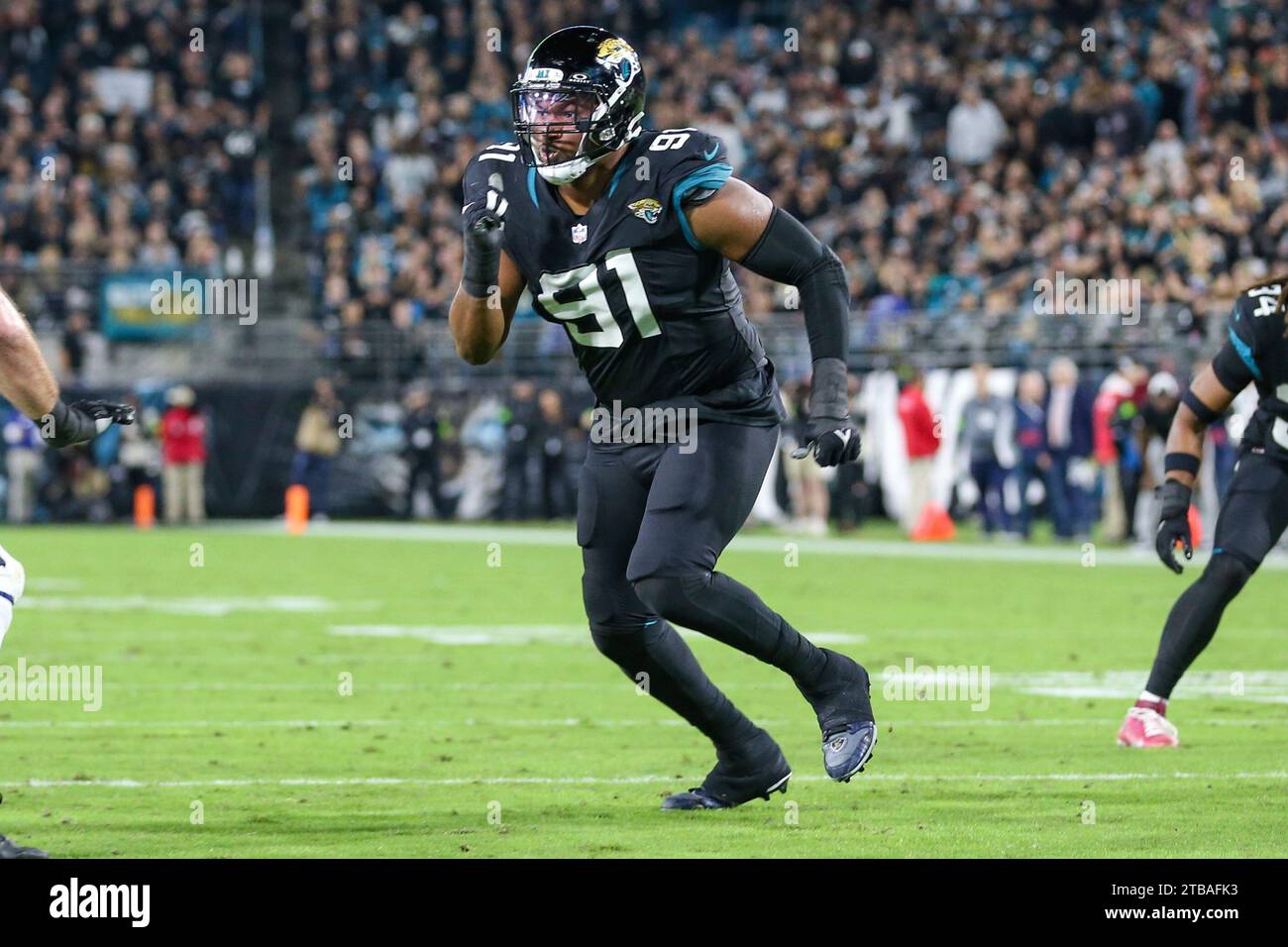 Jacksonville Jaguars linebacker Dawuane Smoot (91) in action during an ...