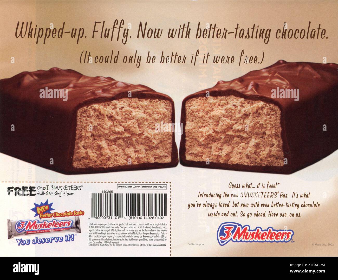 Vintage "Time" magazine 4 February 2002 issue Advert, USA Stock Photo ...