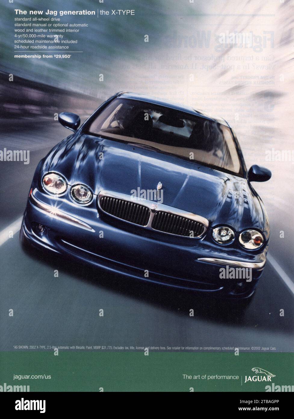 Vintage "Time" magazine 4 February 2002 issue Advert, USA Stock Photo ...