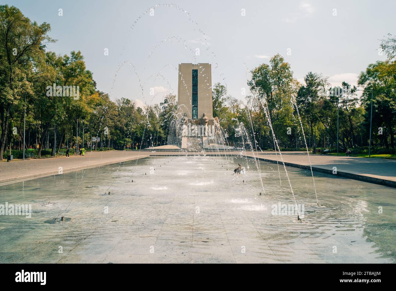 MEXICO CITY, MEXICO - MARCH 3, 2023 Front view of the monument to ...