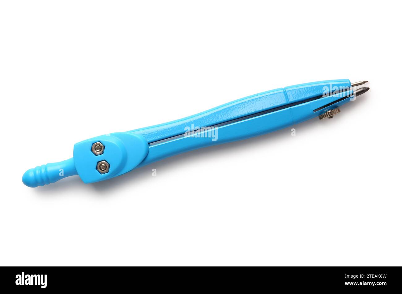 Blue compass on white background Stock Photo - Alamy