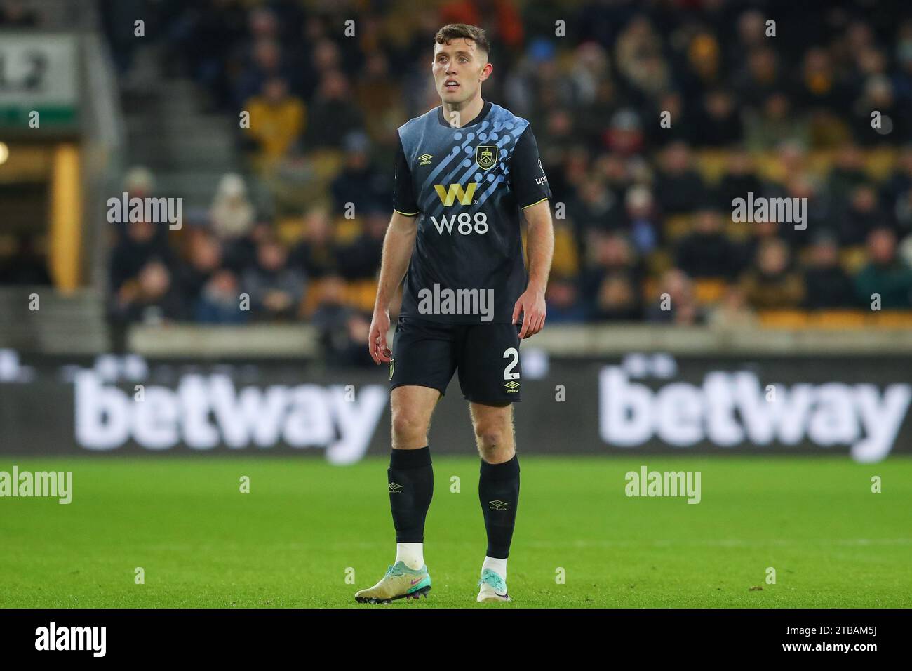 Dara O'Shea #2 of Burnley during the Premier League match Wolverhampton ...