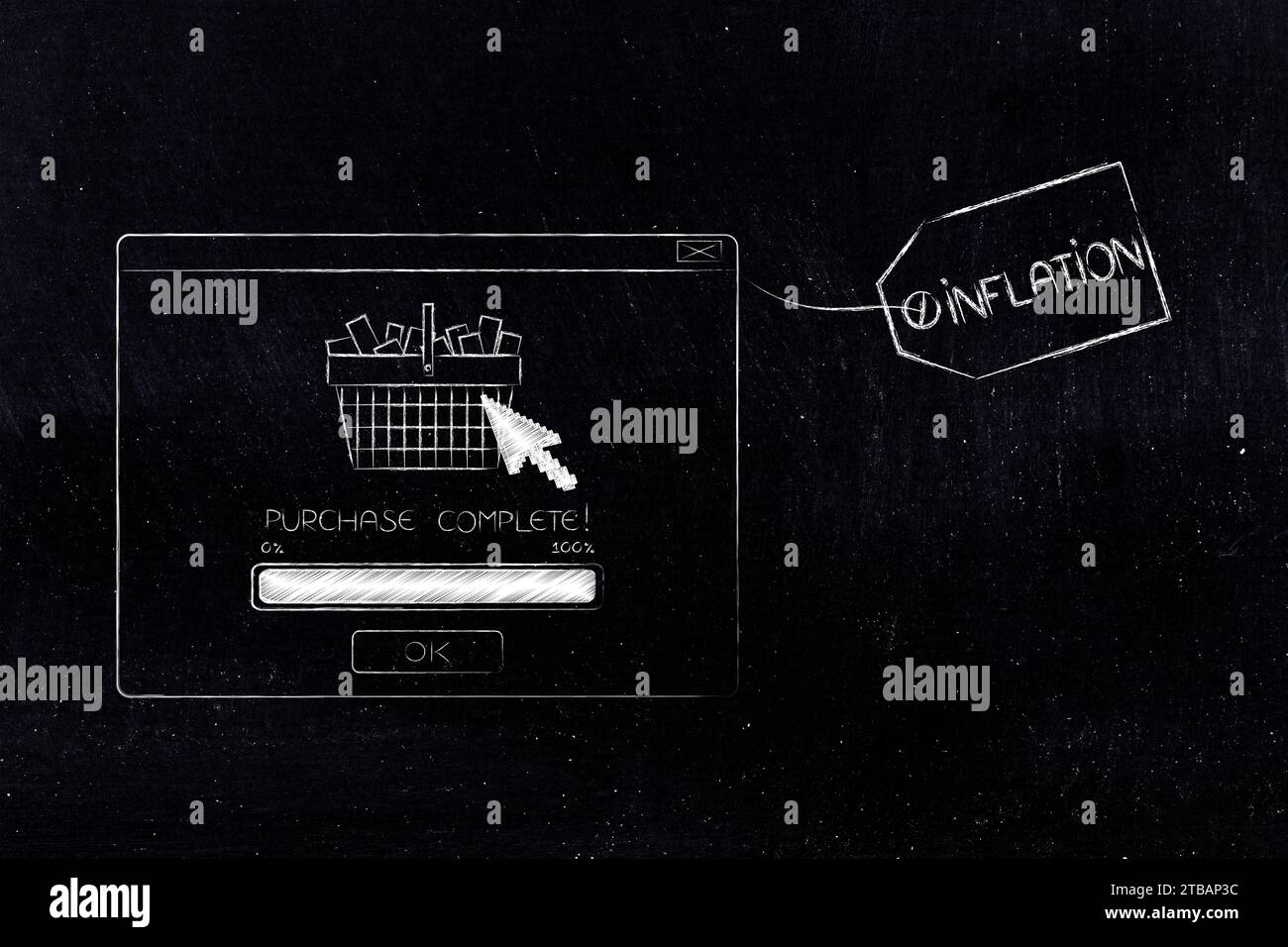 2023 and 2024 Inflation and recession conceptual image, inflation price ...