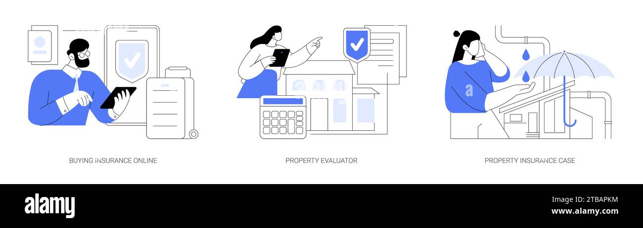 Insurance services isolated cartoon vector illustrations se Stock ...