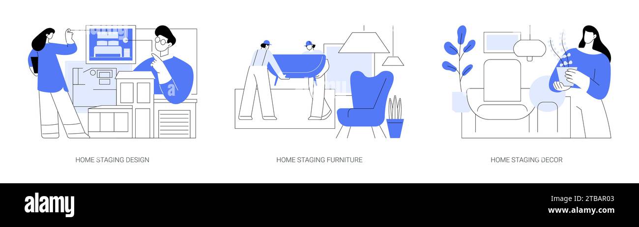 Home staging isolated cartoon vector illustrations se Stock Vector ...