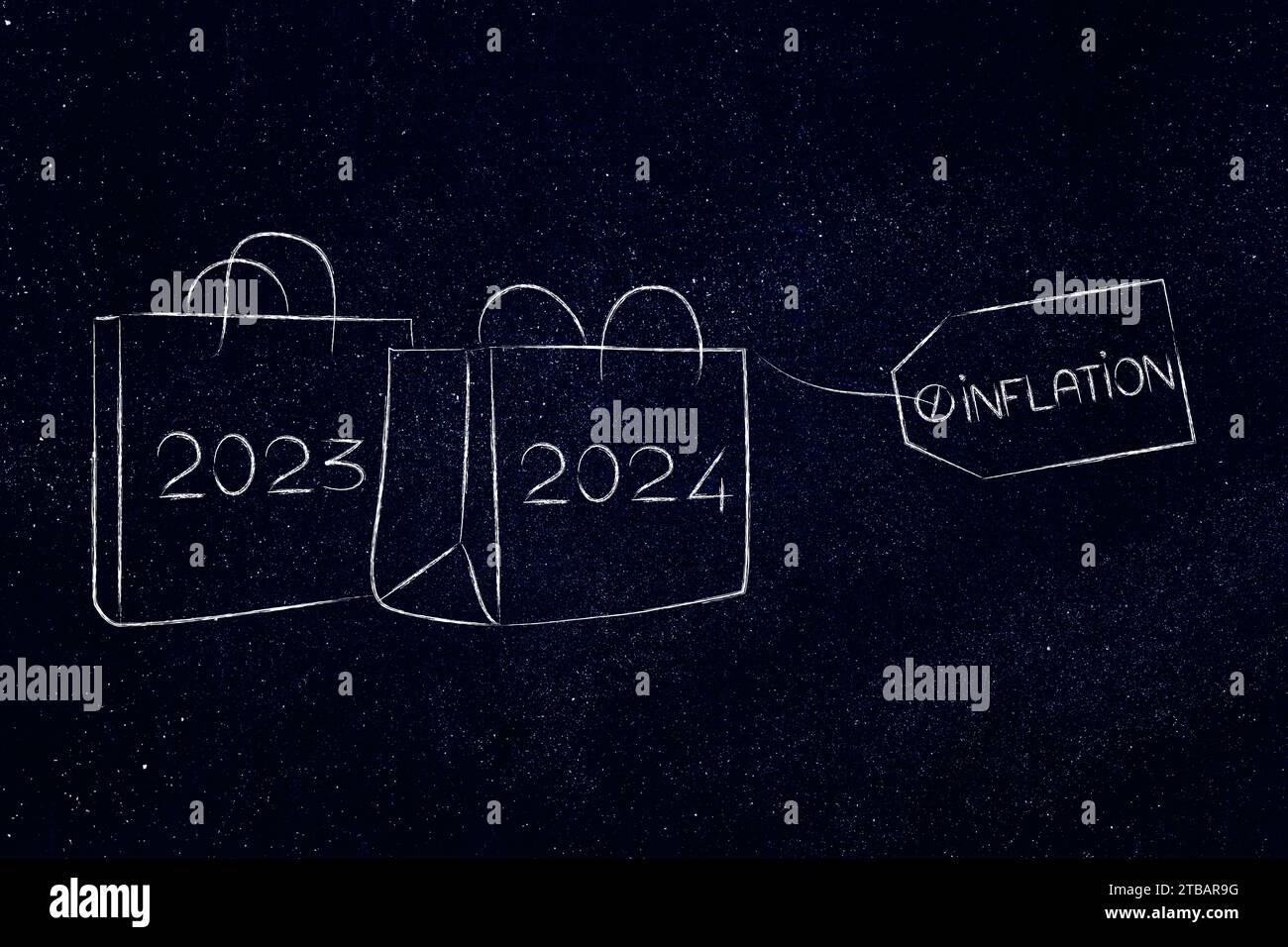 2023 and 2024 Inflation and recession conceptual image, inflation price ...
