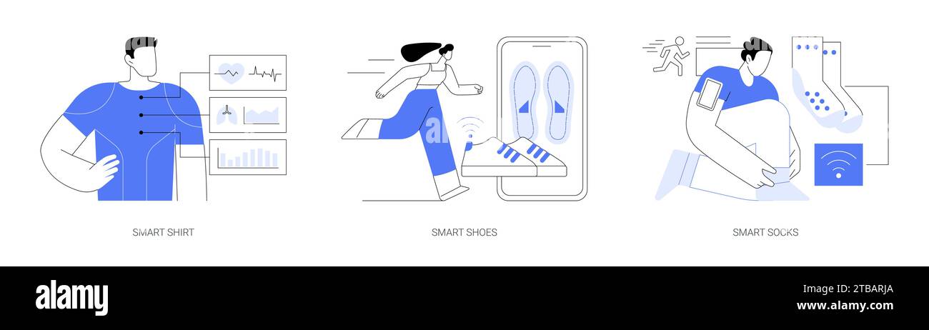 Smart clothing isolated cartoon vector illustrations se Stock Vector ...