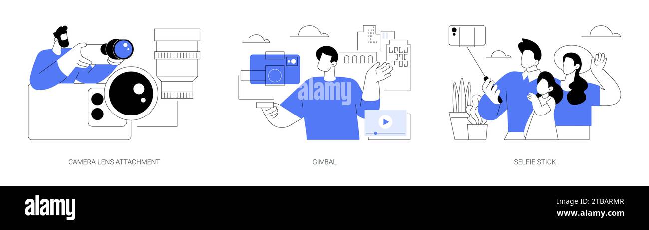 Smartphone accessories isolated cartoon vector illustrations se Stock ...