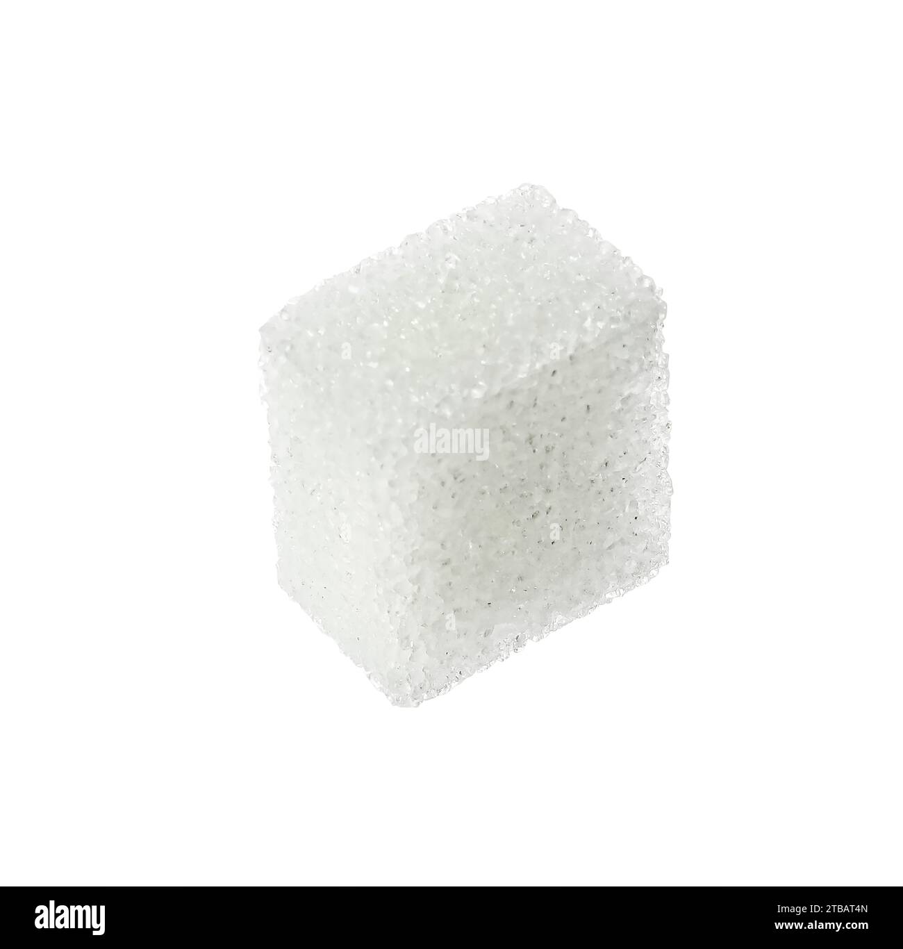 One refined sugar cube isolated on white Stock Photo - Alamy