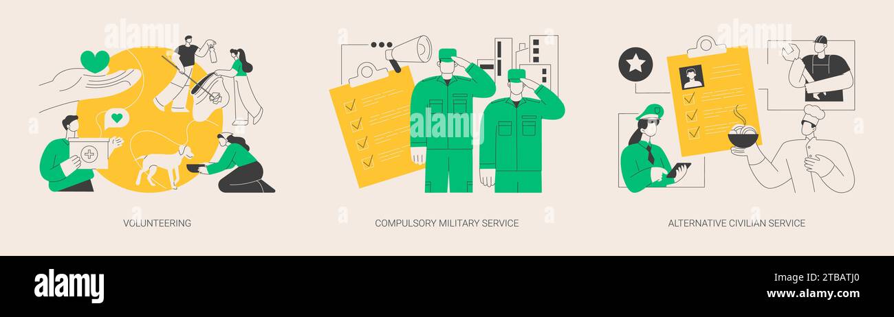 Community service abstract concept vector illustrations Stock Vector ...