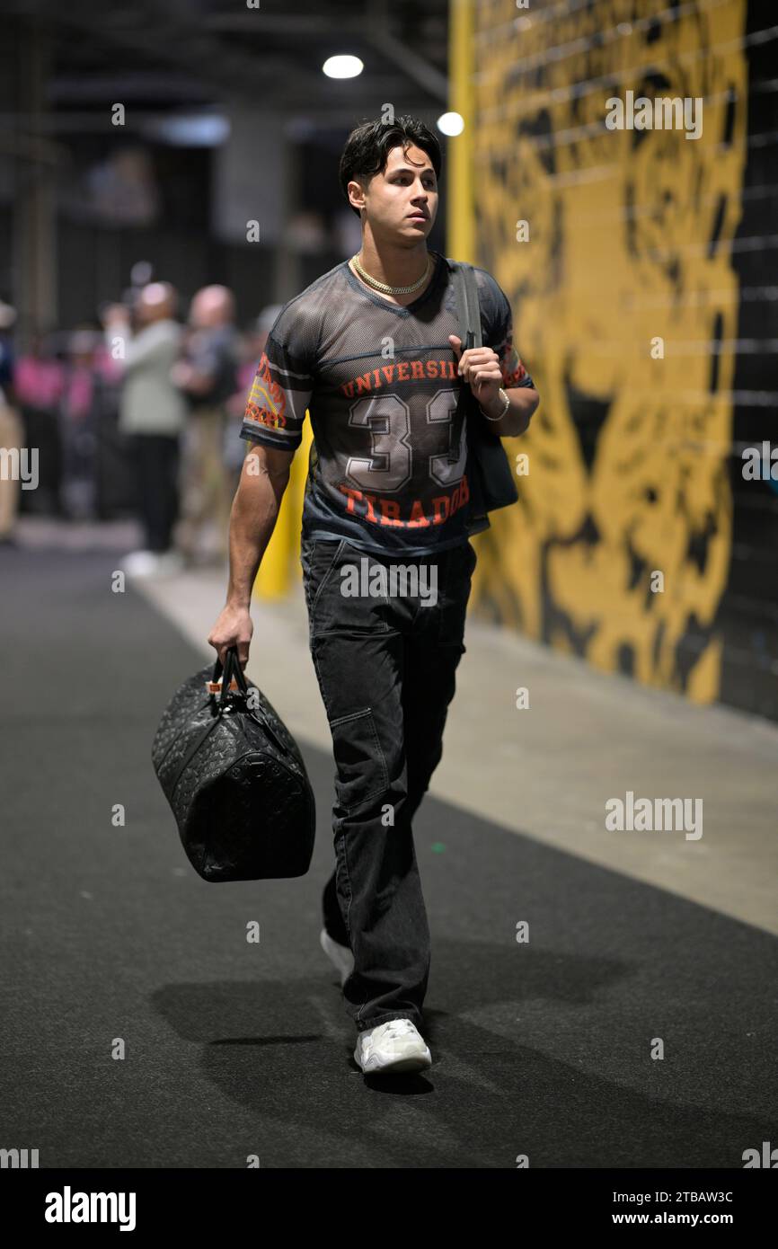 Cincinnati Bengals wide receiver Andrei Iosivas arrives to the stadium ...