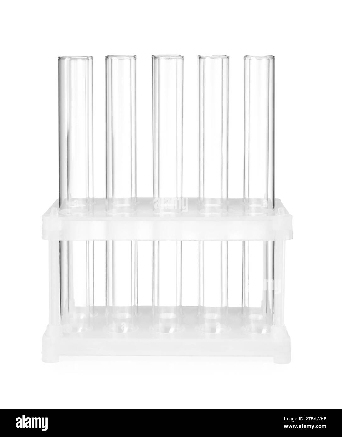 Stand with empty test tubes isolated on white Stock Photo - Alamy