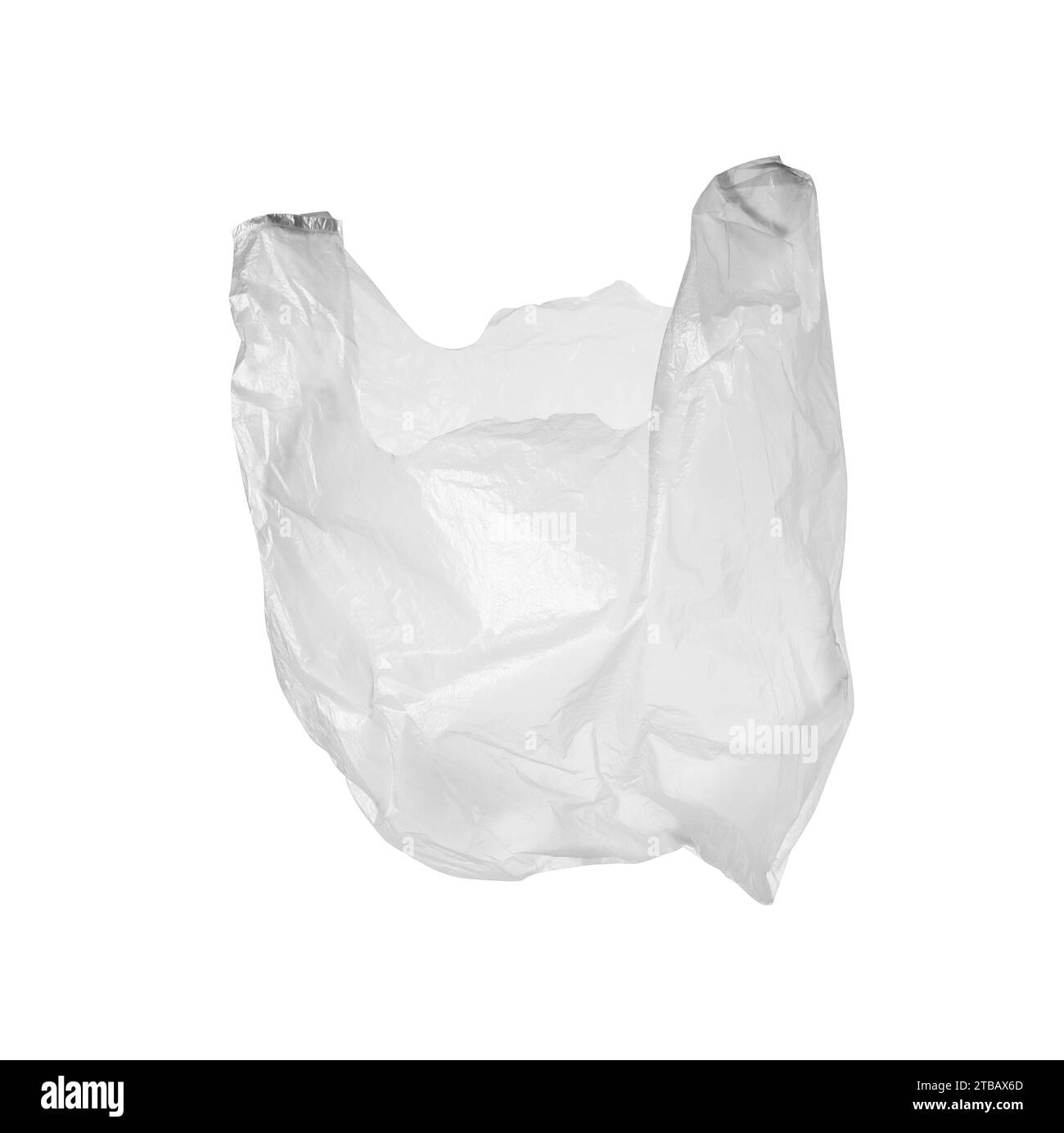 One empty plastic bag isolated on white Stock Photo - Alamy