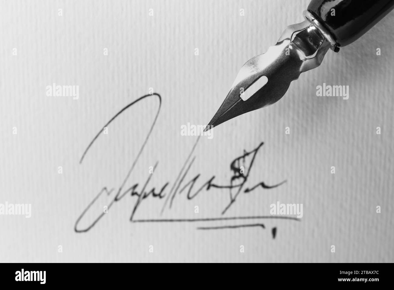 Signature history art Black and White Stock Photos & Images - Alamy