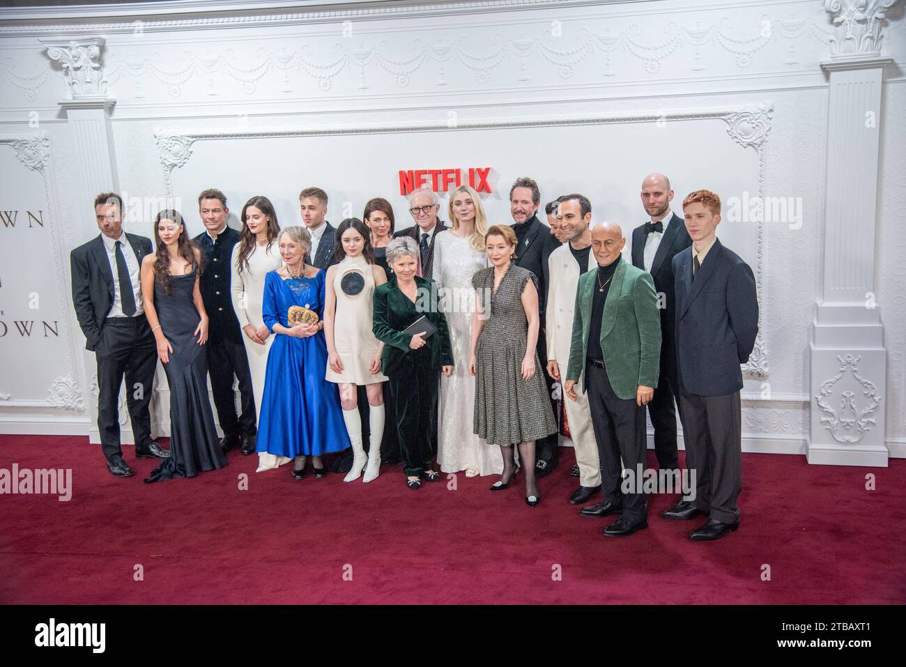 London, UK. 05th Dec, 2023. James Murray, Beau Gadsdon, Dominic West ...