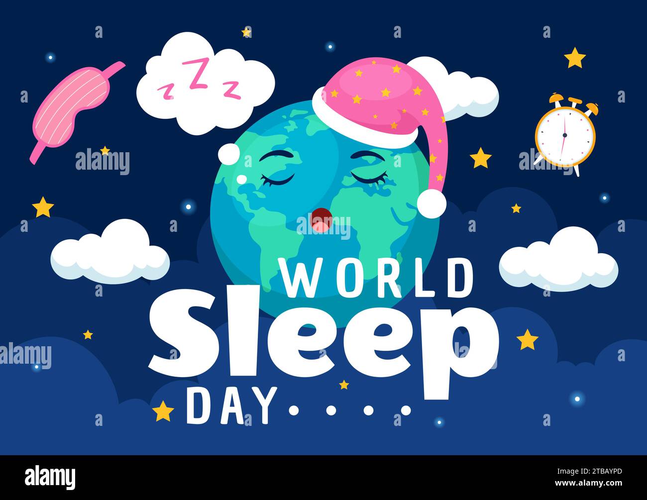 World Sleep Day Vector Illustration on March 15 with People Sleeping ...