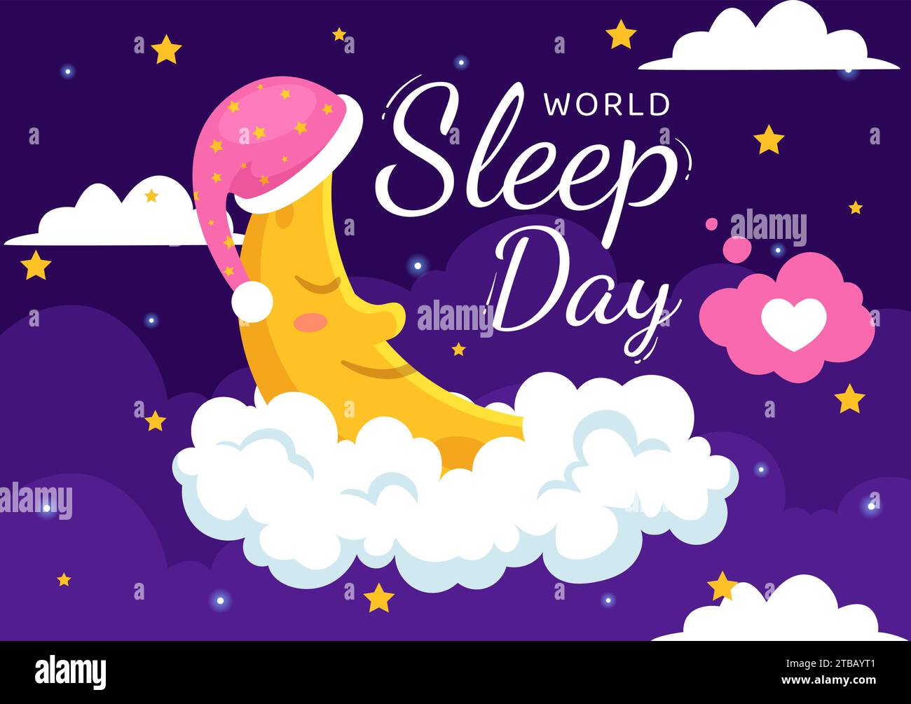 World Sleep Day Vector Illustration on March 15 with People Sleeping ...
