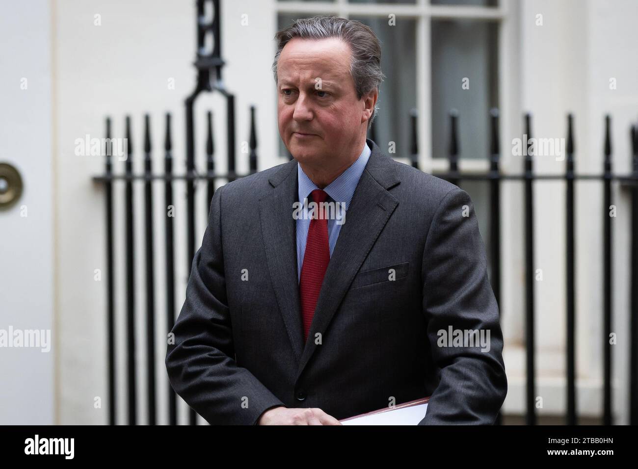 London, UK. 22nd Nov, 2023. Lord David Cameron leaves a cabinet meeting ...