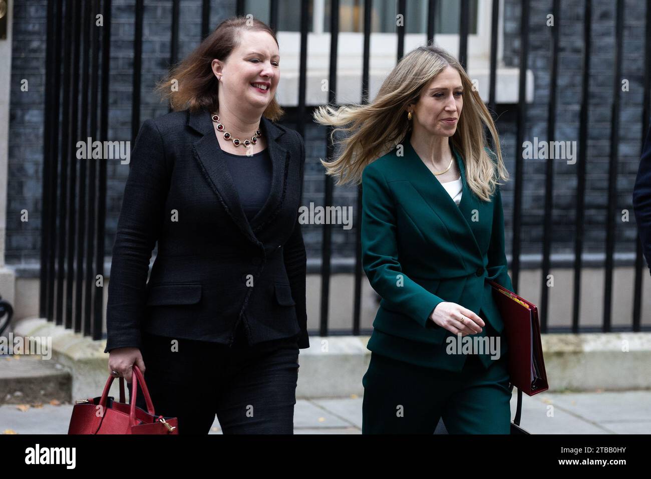 London, UK. 22nd Nov, 2023. Victoria Prentis and Laura Trott leave a ...