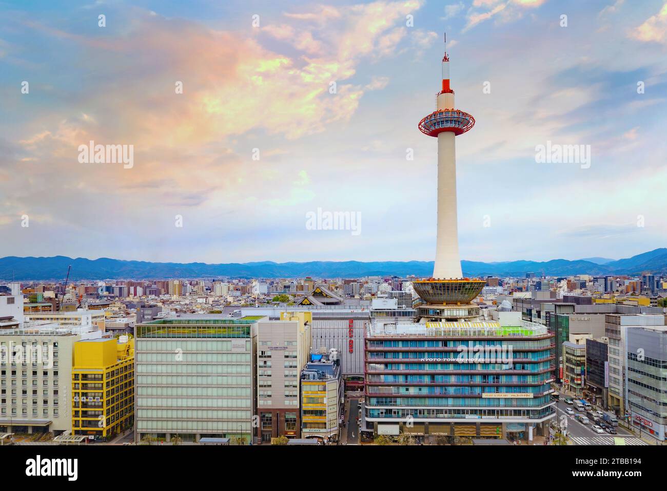 Kyoto, Japan - April 6 2023: Kyoto Tower completed in 1964 it's the ...