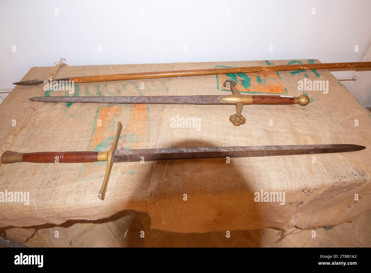 Old Medieval Swords on Display Stock Photo - Alamy