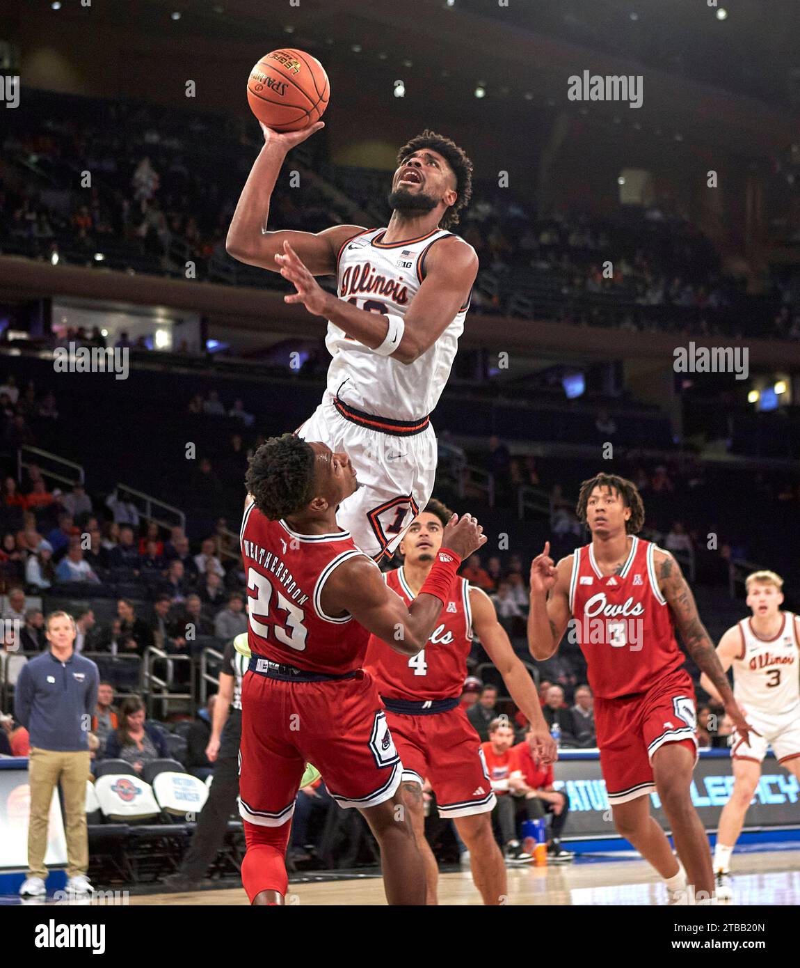 Illinois Fighting Illini forward Quincy Guerrier (13) drives to the ...