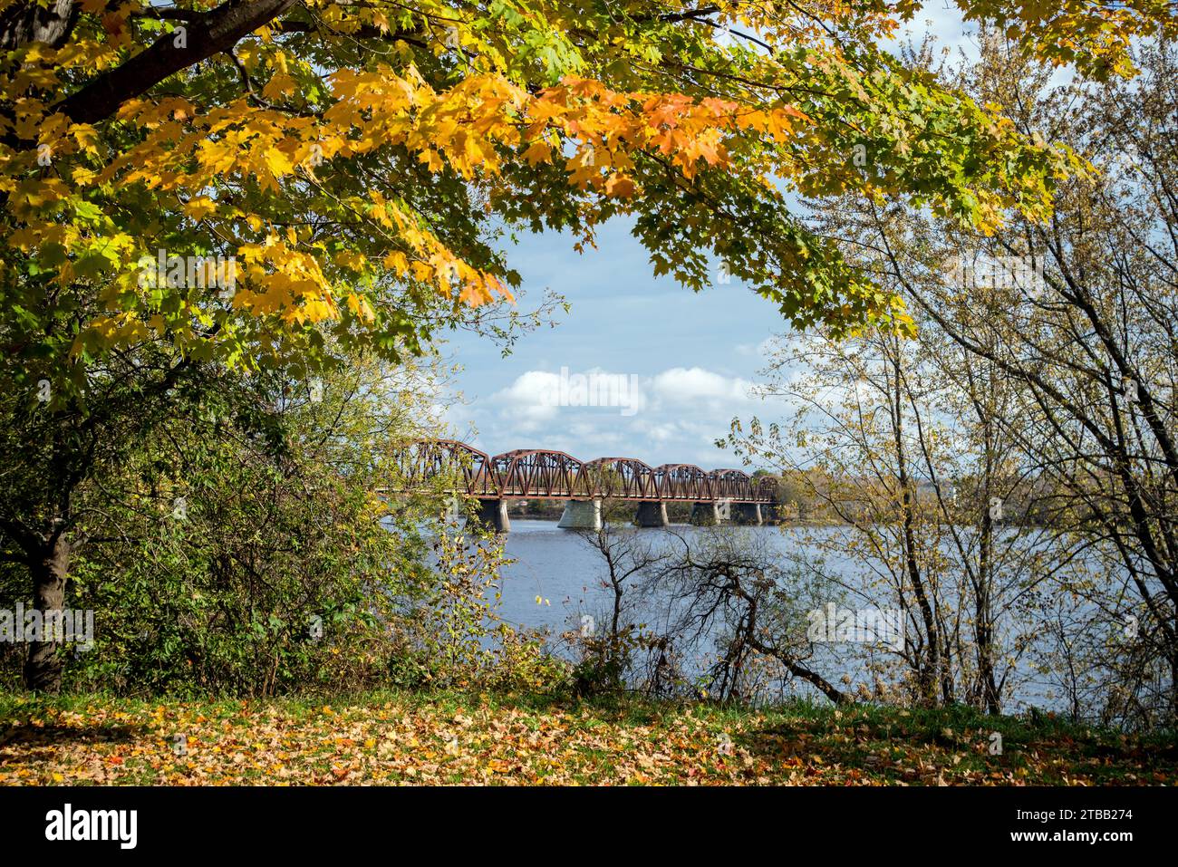 Bill Thorpe Walking Bridge in Fredericton New Brunswick the Fall Stock ...