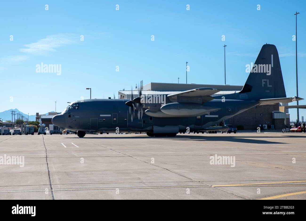 A 920th Rescue Wing HC-130J Combat King II aircraft taxies on the ...