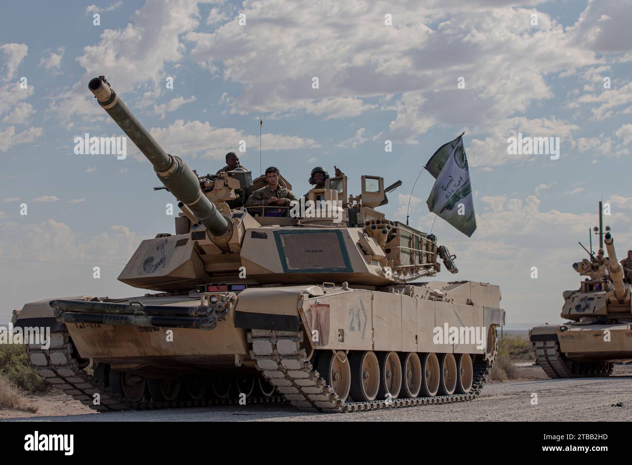 A U.S. Army M1A2 SEPv2 Abrams crew assigned to Alpha Company, 1st ...