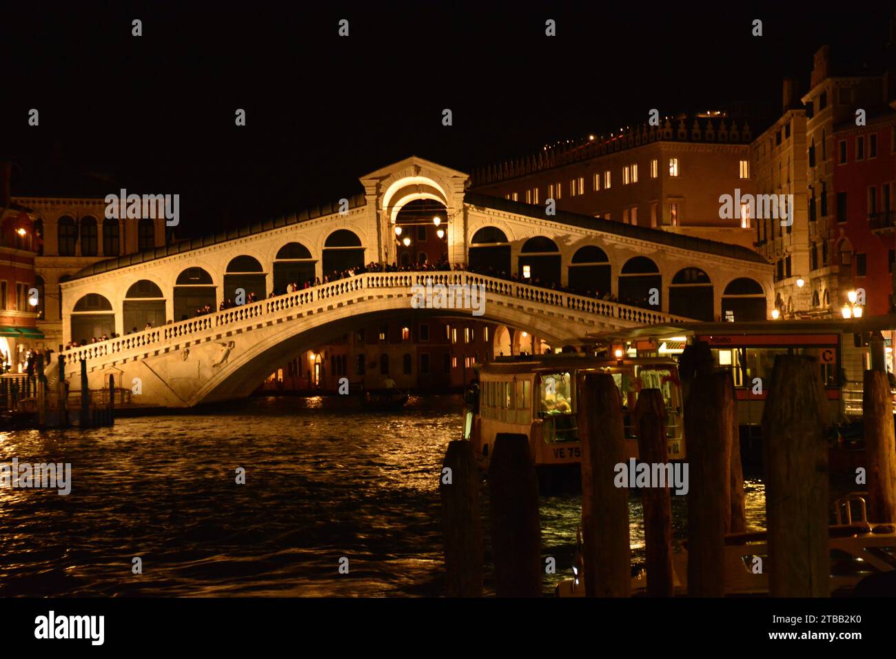 Palazzo Veneziano on the Grand Canal at night, Venice Italy Stock Photo - Alamy