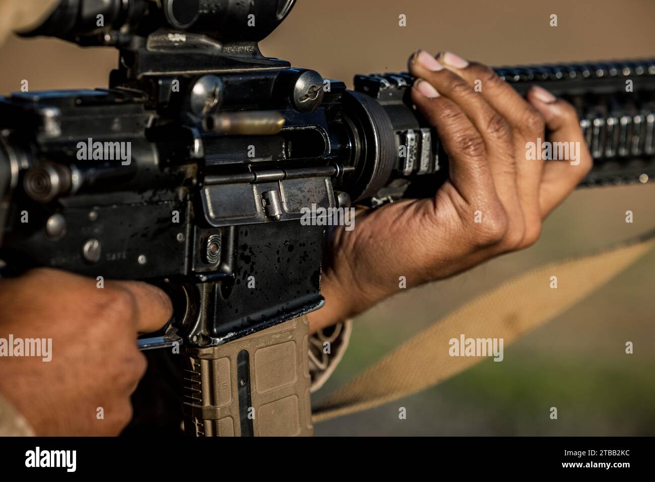 A U.S. Marine Corps recruit with Lima Company, 3rd Recruit Training ...