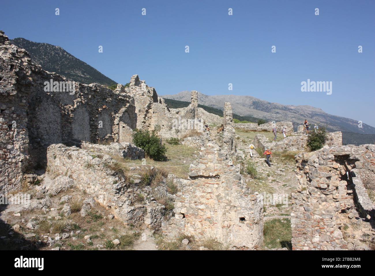 The castle at Mystras, Peloponnese, Greece Stock Photo - Alamy
