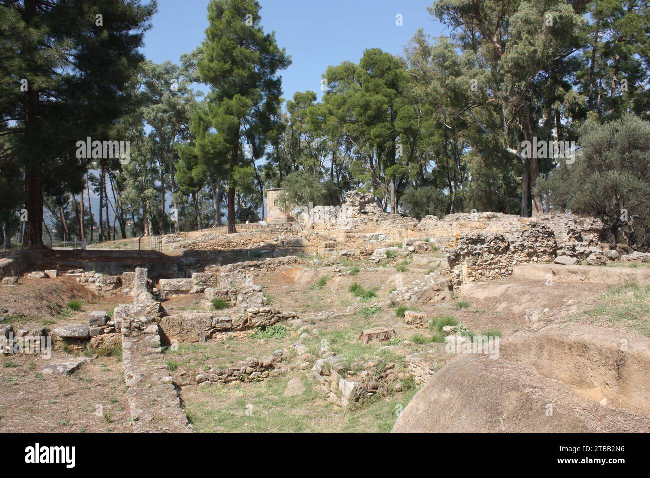 Ruins at the acropolis of Sparta, Peloponnese, Greece Stock Photo - Alamy