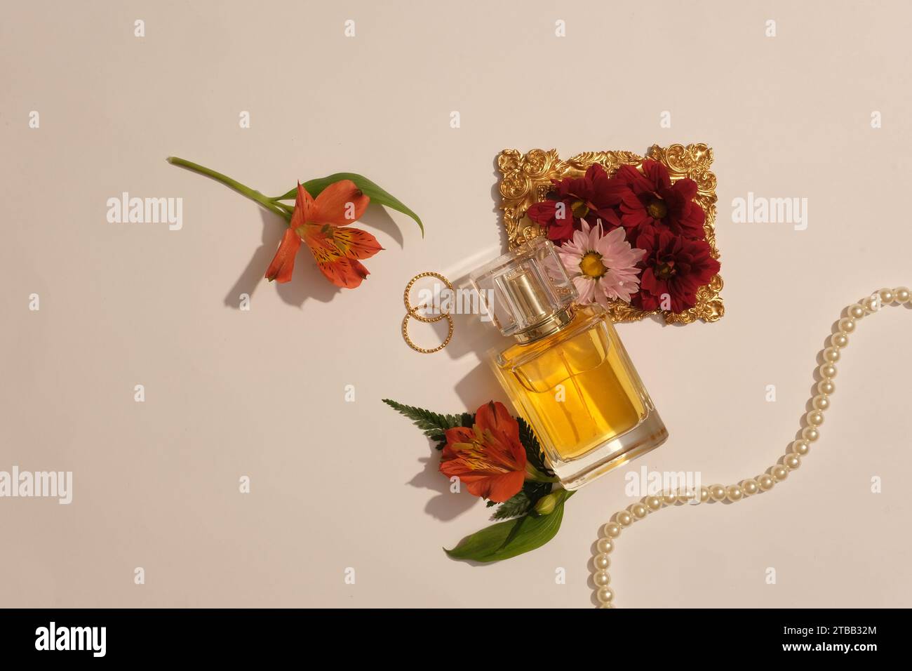 Advertising photos for perfume products of women. The mockup perfume ...