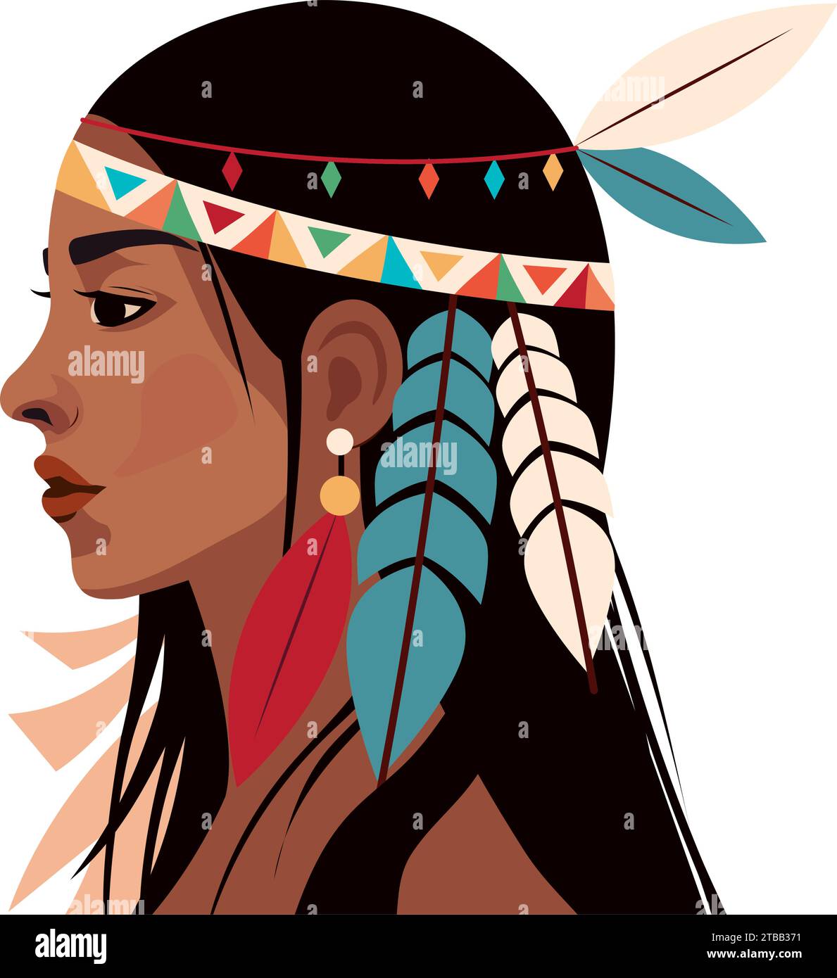 native american girl design Stock Vector Image & Art - Alamy