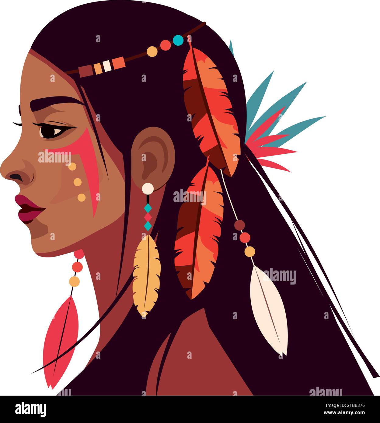 native american girl illustration Stock Vector Image & Art - Alamy