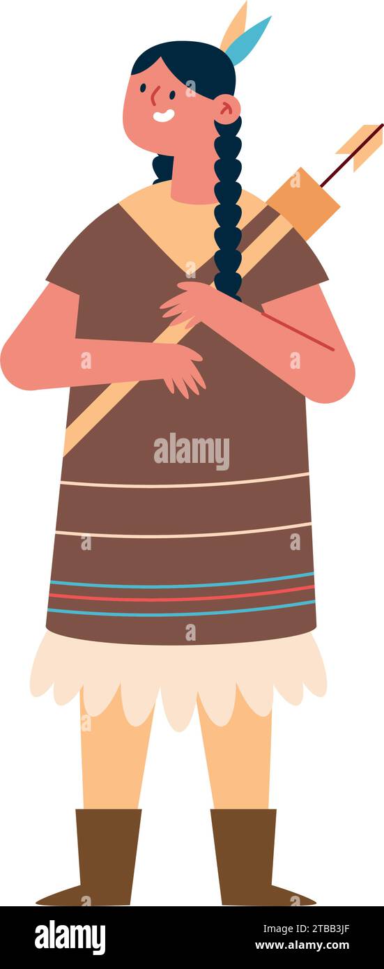native american indian woman vector isolated Stock Vector Image & Art ...