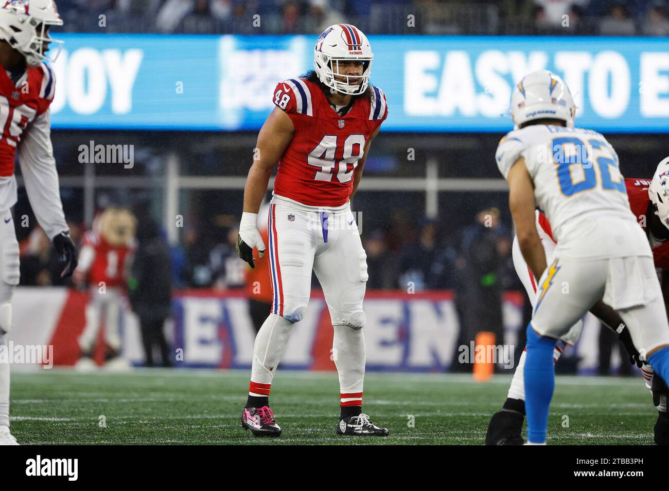 New England Patriots linebacker Jahlani Tavai during an NFL football ...