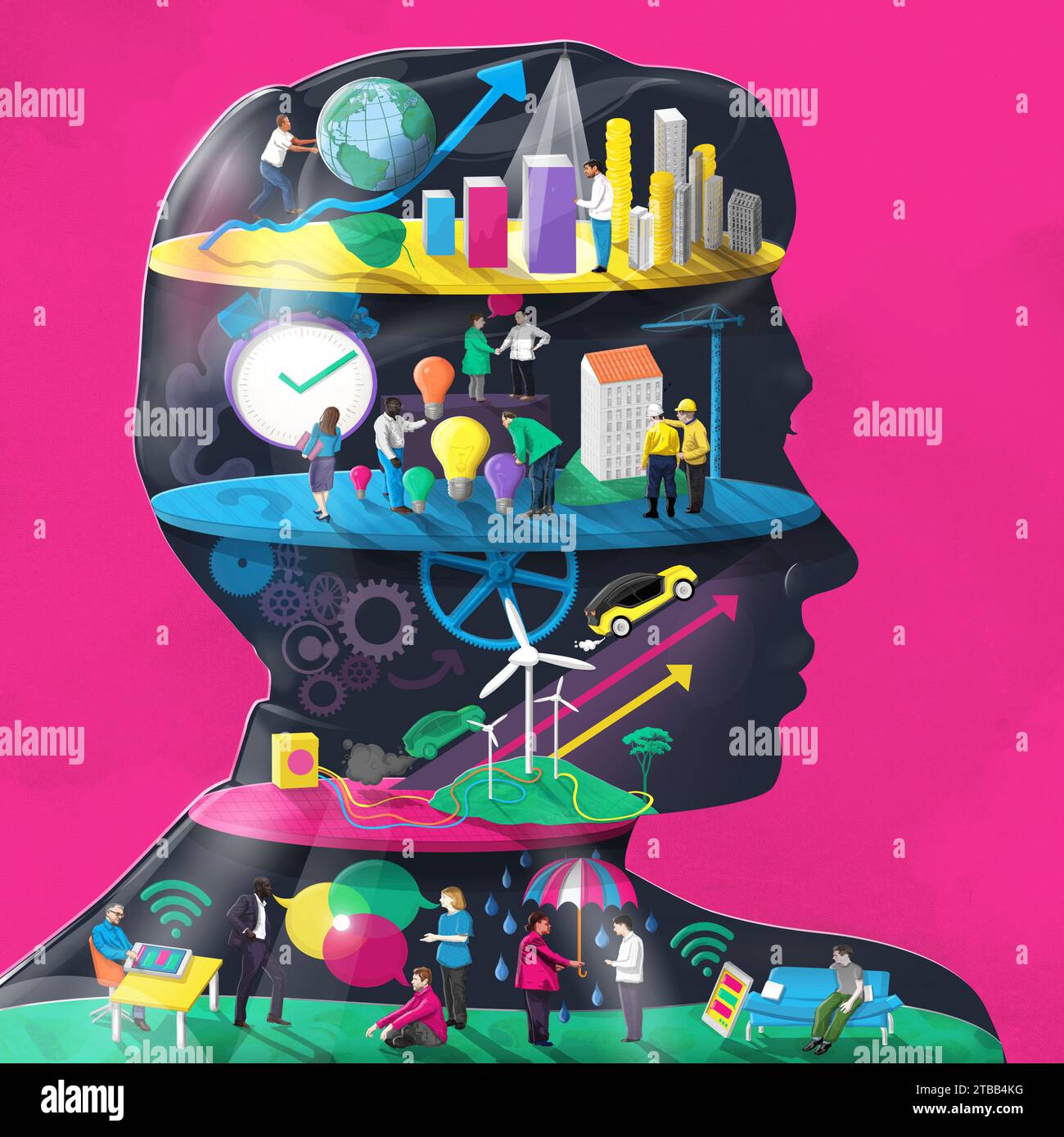 Business growth mindset, conceptual illustration Stock Photo - Alamy