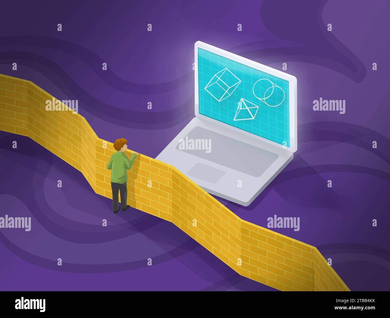Education barriers, conceptual illustration Stock Photo - Alamy