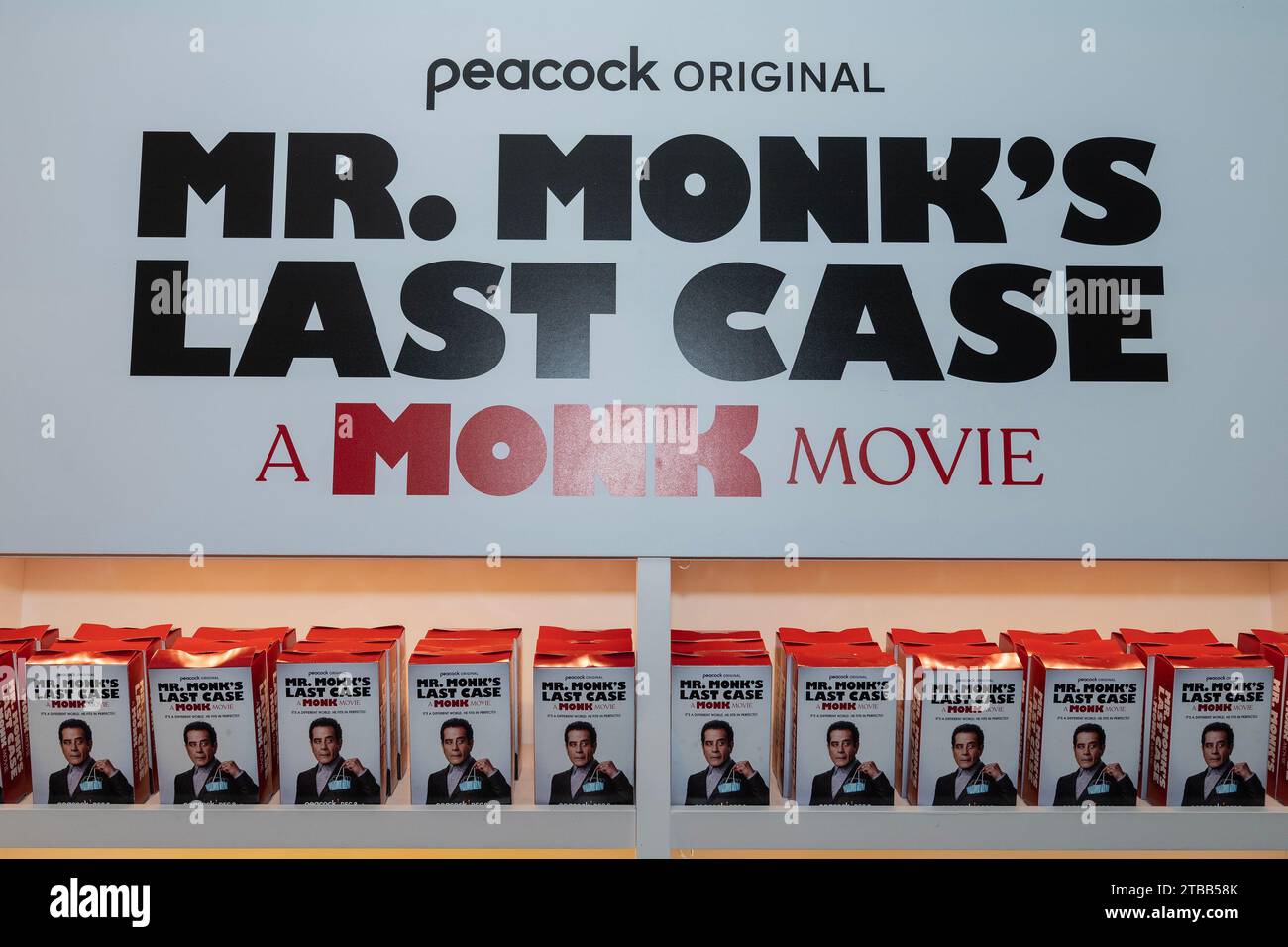New York, USA. 05th Dec, 2023. Specially made boxes of popcorn seen at ...