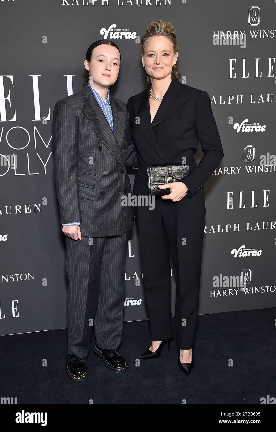 Hollywood, USA. 05th Dec, 2023. Bella Ramsey and Jodie Foster arriving ...