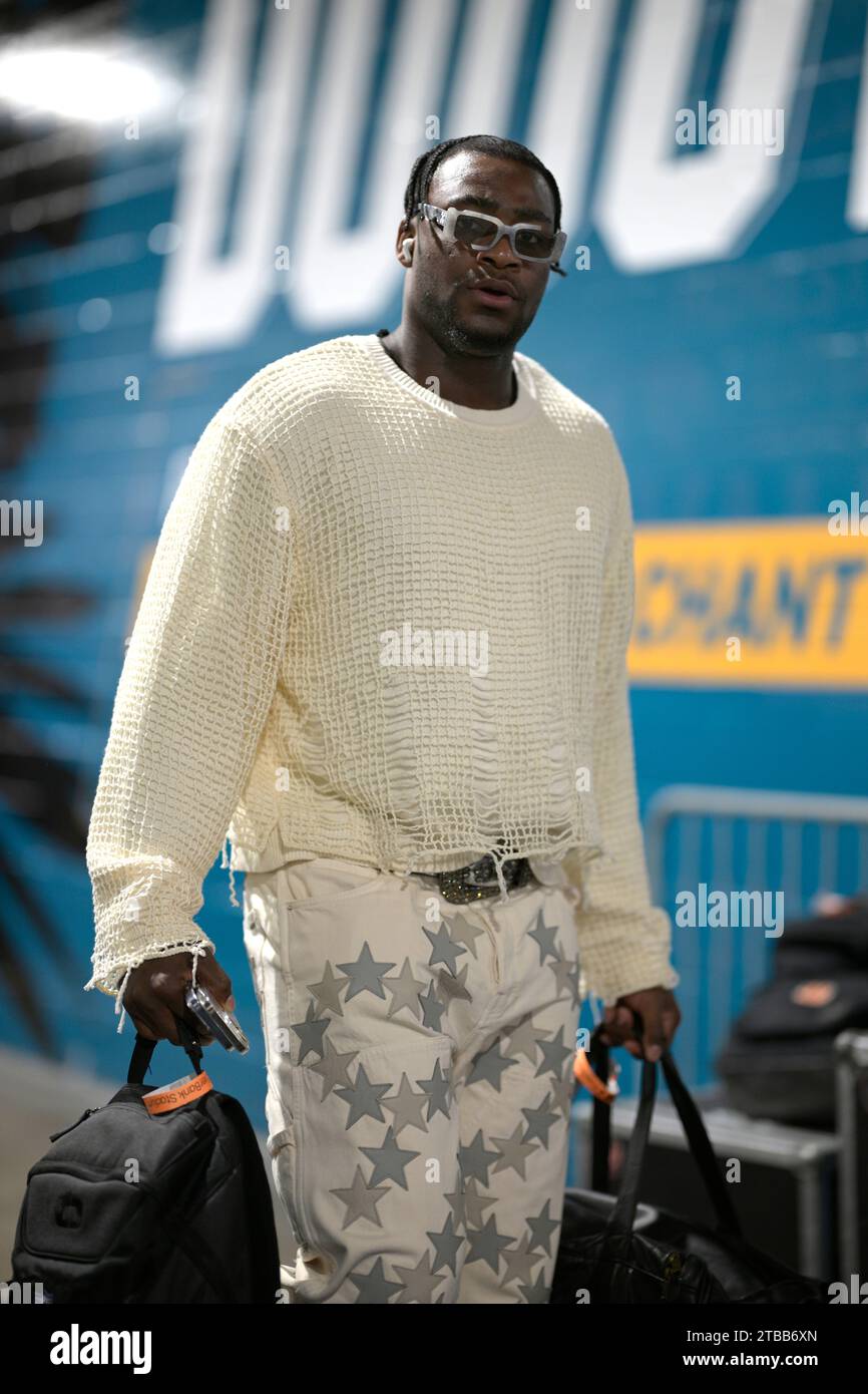 Cincinnati Bengals defensive end Joseph Ossai arrives to the stadium ...