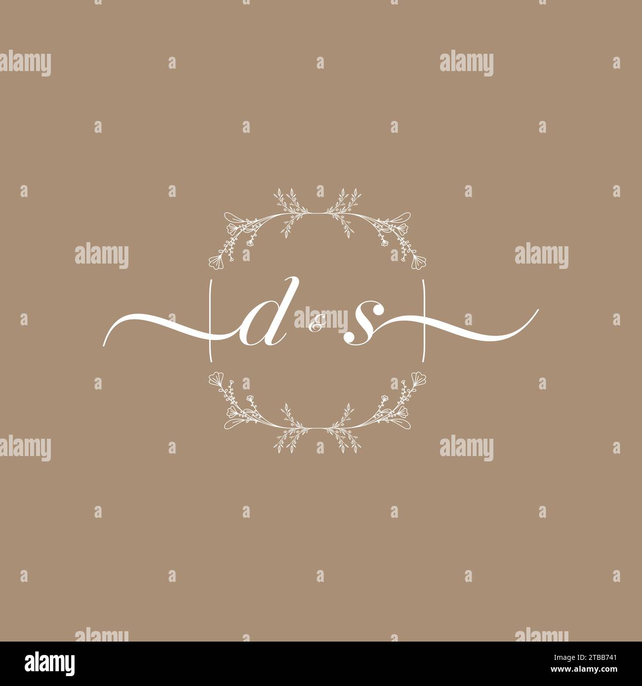 DS handwriting logo of initial signature, wedding and fashion concept ...