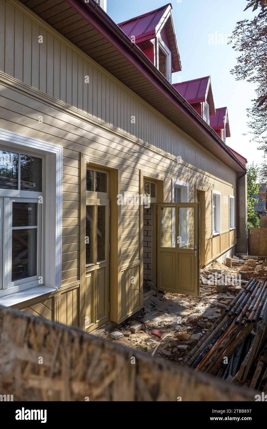 hundred-year-old historical old wooden building and homestead of ...
