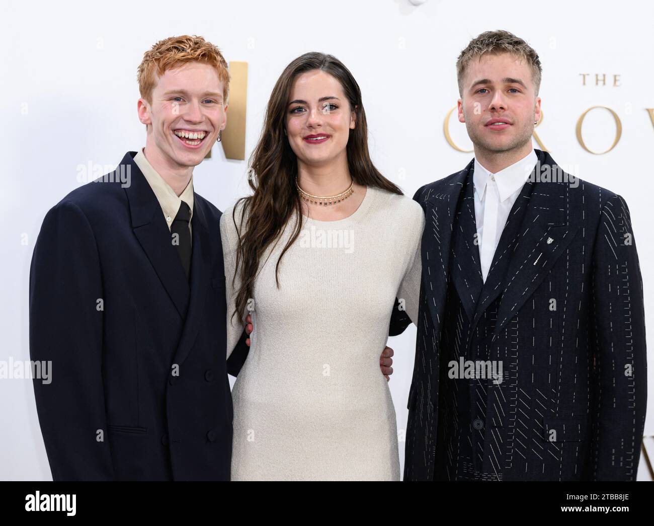 London, UK. 05th Dec, 2023. Luther Ford, Meg Bellamy and Ed McVey at ...